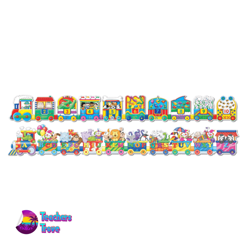 Giant ABC & 123 trains puzzle set - Teachers Trove