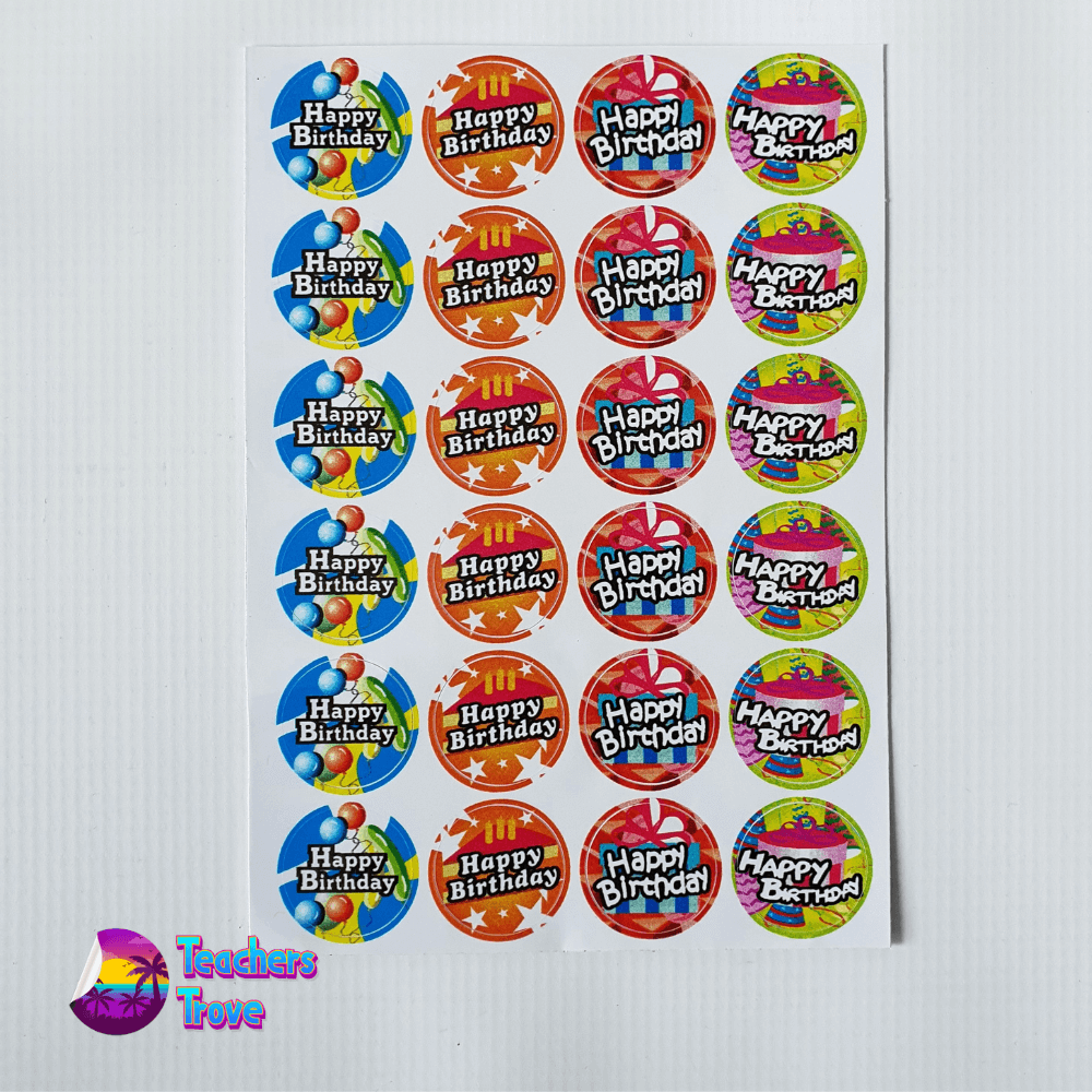 Birthday Greetings Stickers Pack - Teachers Trove