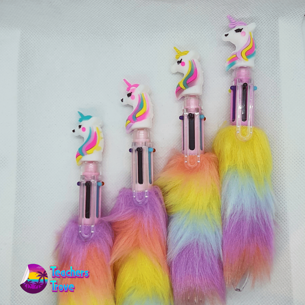 Unicorn Fluffy Novelty Pens - Teachers Trove